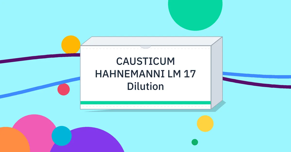 Symbolbild: Packung mit der Aufschrift CAUSTICUM HAHNEMANNI LM 17 Dilution (PZN 12811695) – Verfügbarkeit und Bezug in Apotheken in Frankfurt am Main