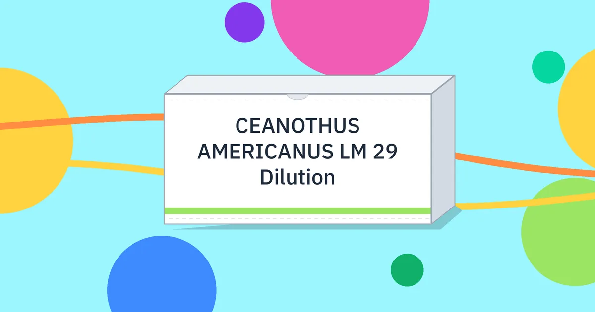 Symbolbild: Packung mit der Aufschrift CEANOTHUS AMERICANUS LM 29 Dilution (PZN 13435426) – Verfügbarkeit und Bezug in Apotheken in Frankfurt am Main