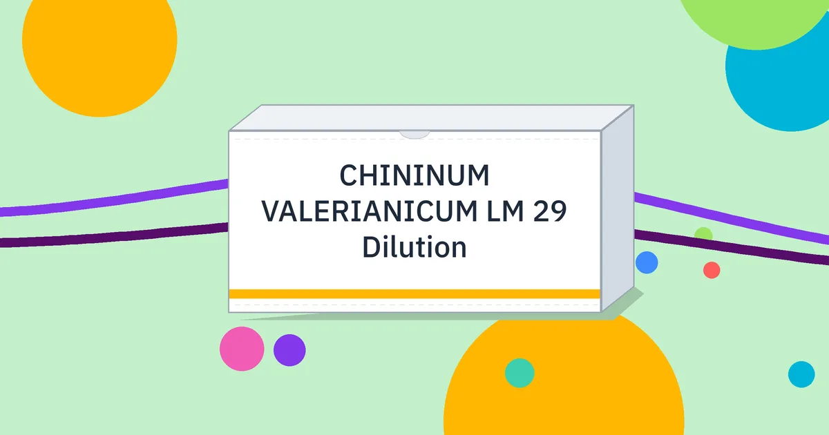 Symbolbild: Packung mit der Aufschrift CHININUM VALERIANICUM LM 29 Dilution (PZN 13442923) – Verfügbarkeit und Bezug in Apotheken in Frankfurt am Main