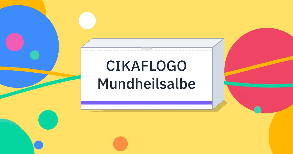Symbolbild: Packung mit der Aufschrift CIKAFLOGO Mundheilsalbe (PZN 02858715) – Verfügbarkeit und Bezug in Apotheken in Frankfurt am Main
