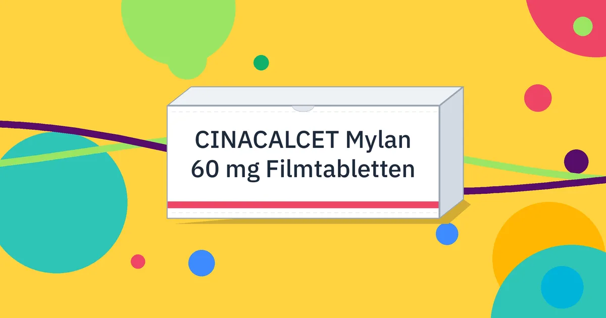 Symbolbild: Packung mit der Aufschrift CINACALCET Mylan 60 mg Filmtabletten (PZN 16036715) – Verfügbarkeit und Bezug in Apotheken in Frankfurt am Main