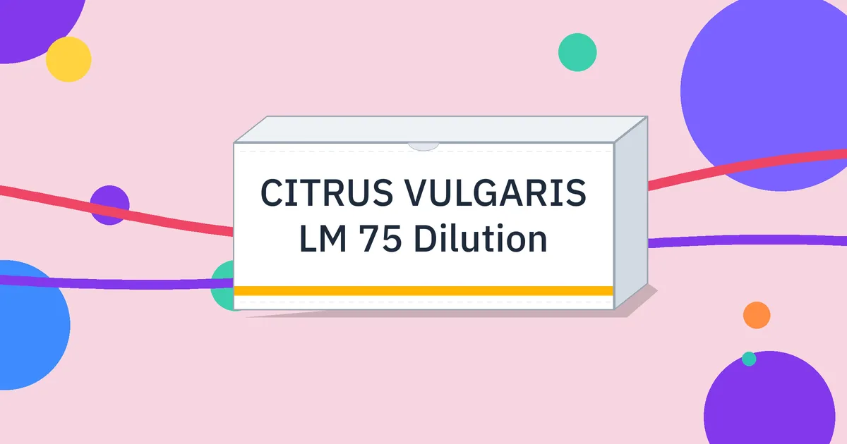 Symbolbild: Packung mit der Aufschrift CITRUS VULGARIS LM 75 Dilution (PZN 12822055) – Verfügbarkeit und Bezug in Apotheken in Frankfurt am Main