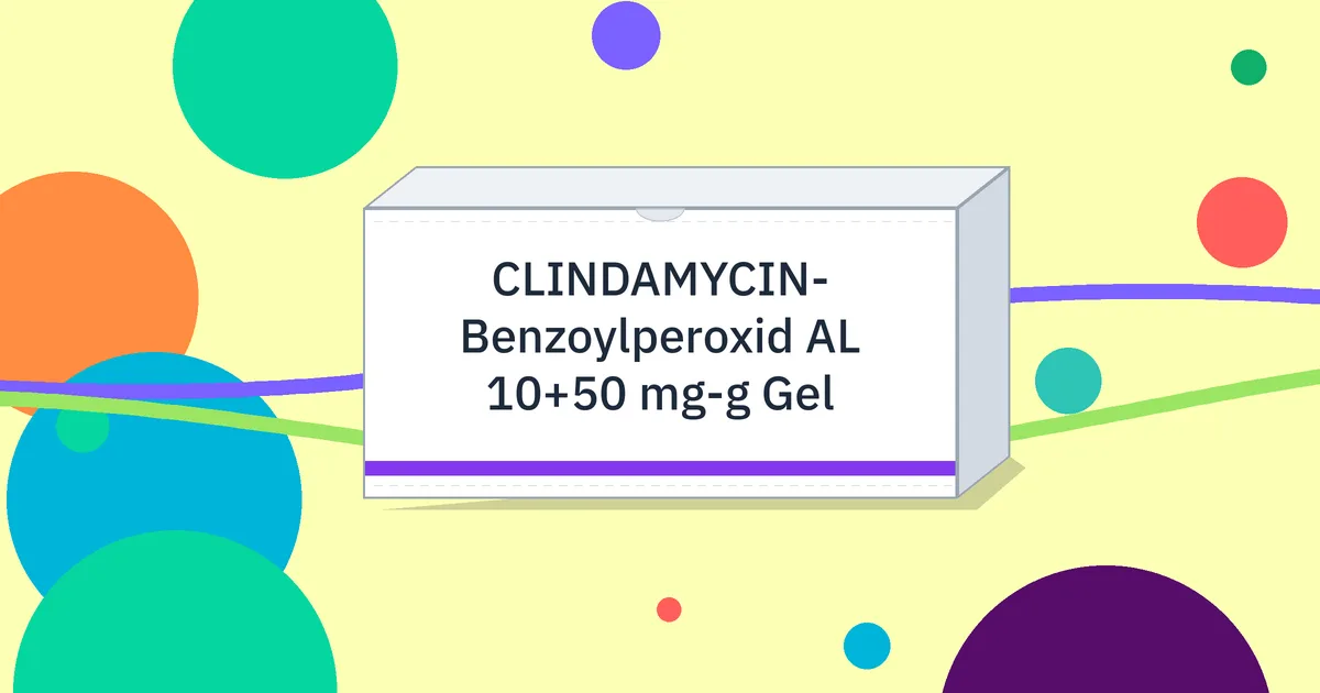 Symbolbild: Packung mit der Aufschrift CLINDAMYCIN-Benzoylperoxid AL 10+50 mg-g Gel (PZN 18297644) – Verfügbarkeit und Bezug in Apotheken in Frankfurt am Main