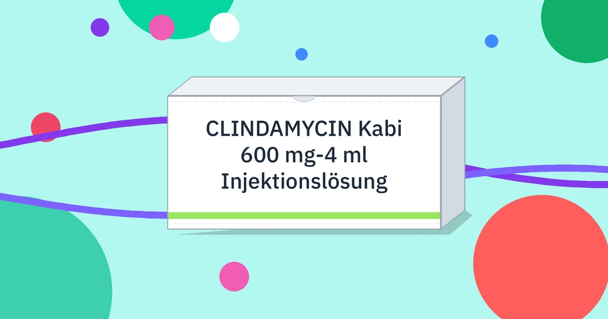 Symbolbild: Packung mit der Aufschrift CLINDAMYCIN Kabi 600 mg-4 ml Injektionslösung (PZN 00108803) – Verfügbarkeit und Bezug in Apotheken in Frankfurt am Main