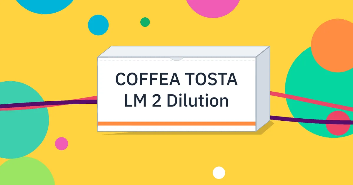 Symbolbild: Packung mit der Aufschrift COFFEA TOSTA LM 2 Dilution (PZN 12831143) – Verfügbarkeit und Bezug in Apotheken in Frankfurt am Main