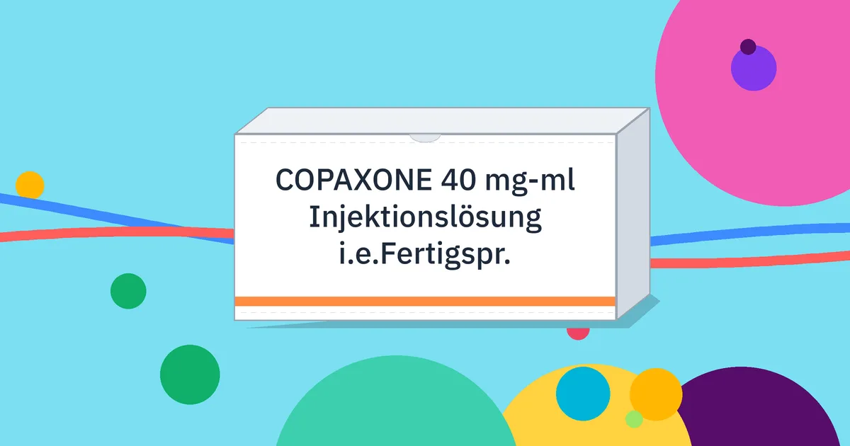 Symbolbild: Packung mit der Aufschrift COPAXONE 40 mg-ml Injektionslösung i.e.Fertigspr. (PZN 13573364) – Verfügbarkeit und Bezug in Apotheken in Frankfurt am Main