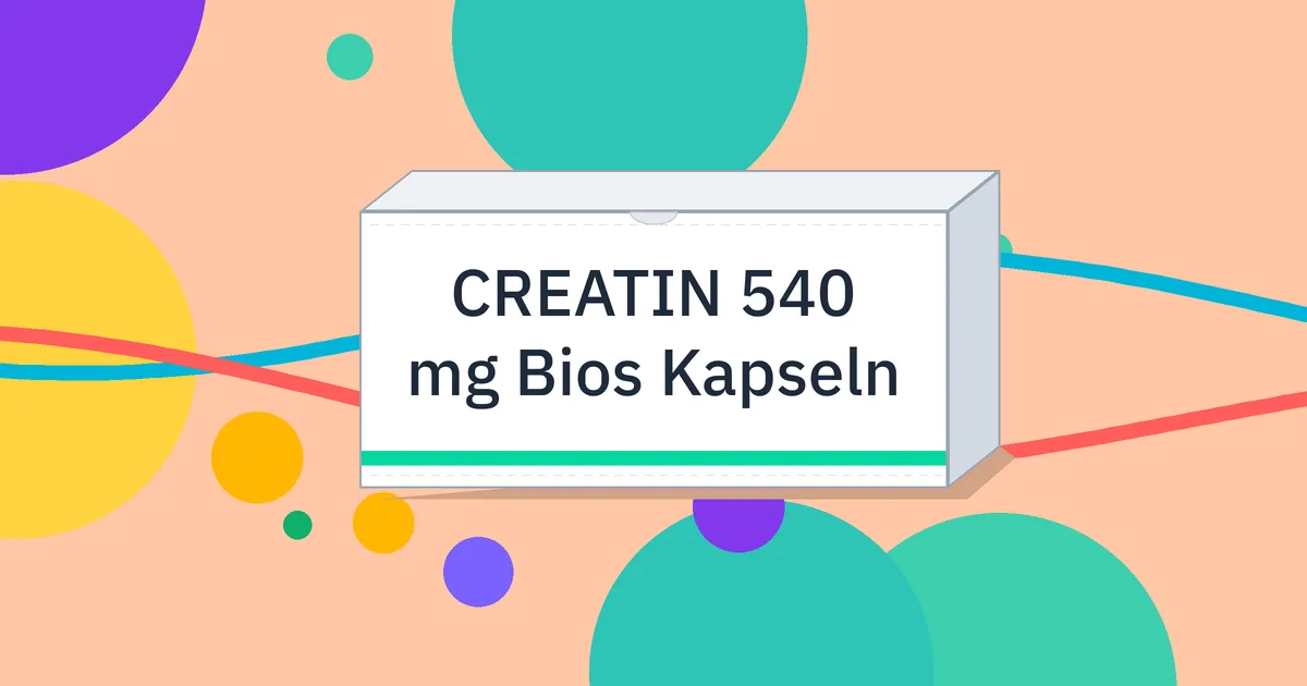 Symbolbild: Packung mit der Aufschrift CREATIN 540 mg Bios Kapseln (PZN 09324684) – Verfügbarkeit und Bezug in Apotheken in Frankfurt am Main