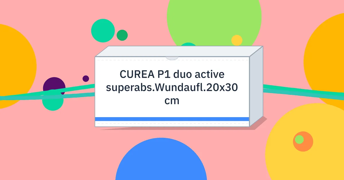 Symbolbild: Packung mit der Aufschrift CUREA P1 duo active superabs.Wundaufl.20x30 cm (PZN 16005212) – Verfügbarkeit und Bezug in Apotheken in Frankfurt am Main