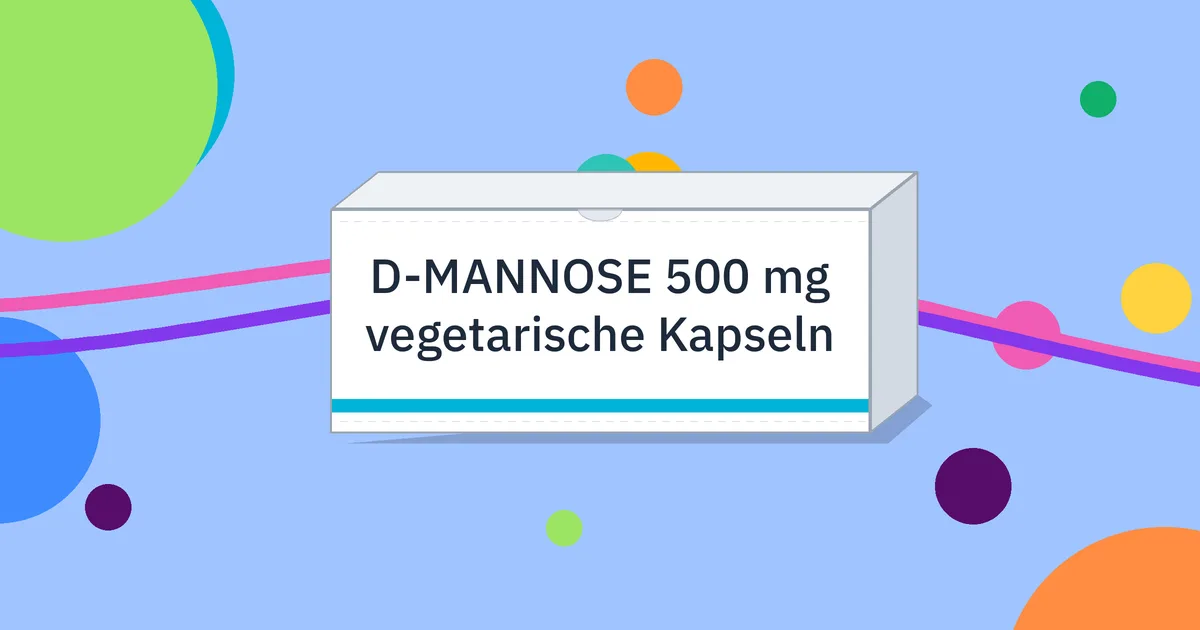 Symbolbild: Packung mit der Aufschrift D-MANNOSE 500 mg vegetarische Kapseln (PZN 10331749) – Verfügbarkeit und Bezug in Apotheken in Frankfurt am Main