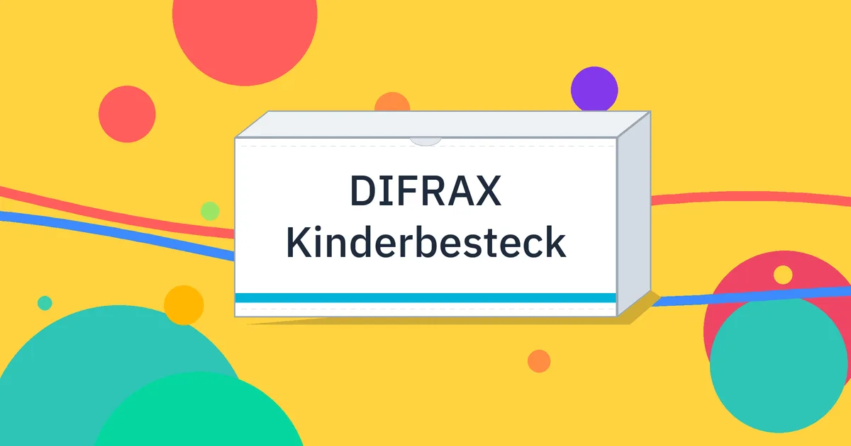 Symbolbild: Packung mit der Aufschrift DIFRAX Kinderbesteck (PZN 12518877) – Verfügbarkeit und Bezug in Apotheken in Frankfurt am Main