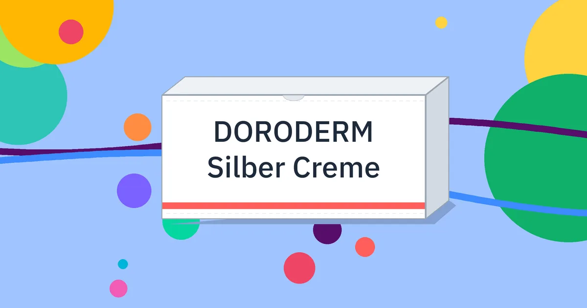Symbolbild: Packung mit der Aufschrift DORODERM Silber Creme (PZN 06924343) – Verfügbarkeit und Bezug in Apotheken in Frankfurt am Main