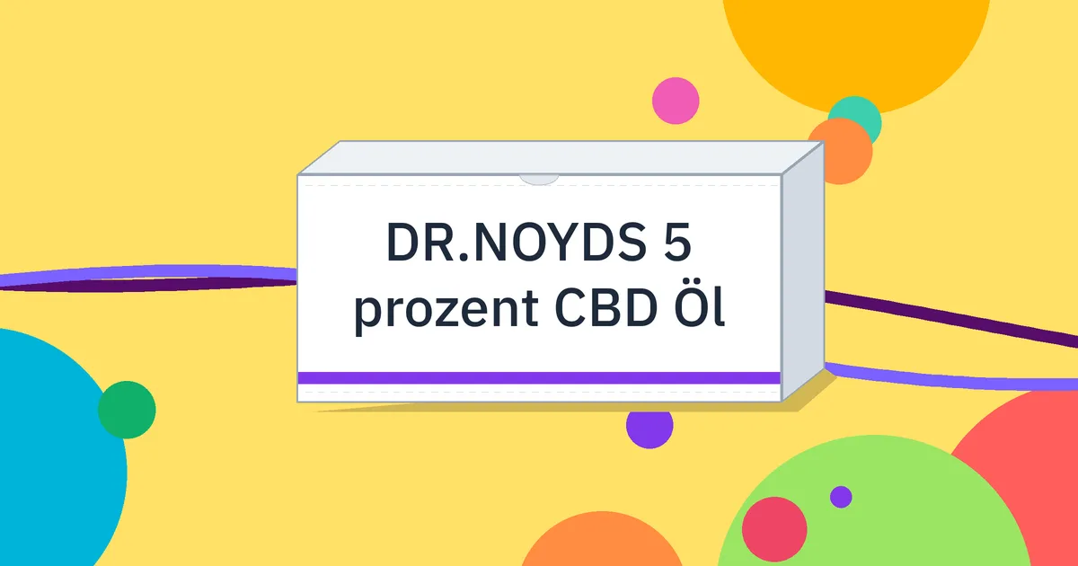 Symbolbild: Packung mit der Aufschrift DR.NOYDS 5 prozent CBD Öl (PZN 18408664) – Verfügbarkeit und Bezug in Apotheken in Frankfurt am Main