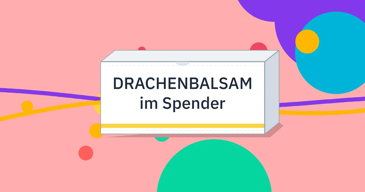 Symbolbild: Packung mit der Aufschrift DRACHENBALSAM im Spender (PZN 17272091) – Verfügbarkeit und Bezug in Apotheken in Frankfurt am Main