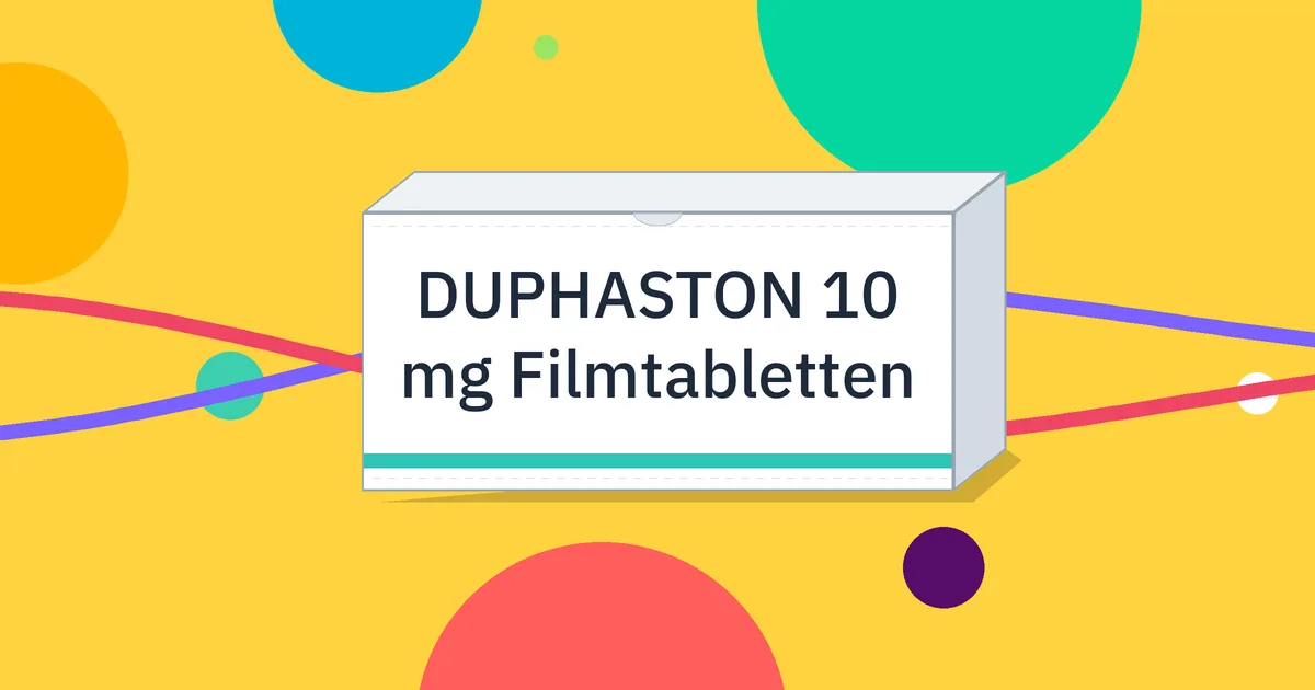 Symbolbild: Packung mit der Aufschrift DUPHASTON 10 mg Filmtabletten (PZN 00542089) – Verfügbarkeit und Bezug in Apotheken in Frankfurt am Main
