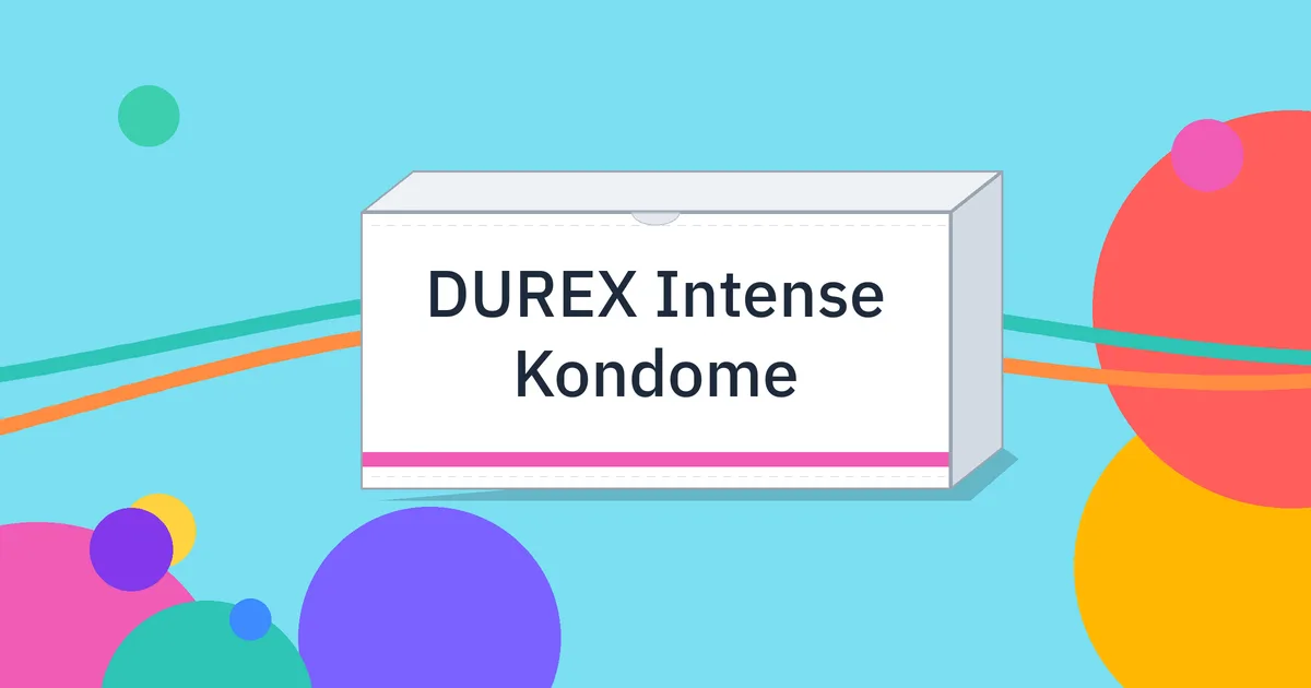Symbolbild: Packung mit der Aufschrift DUREX Intense Kondome (PZN 13913251) – Verfügbarkeit und Bezug in Apotheken in Frankfurt am Main
