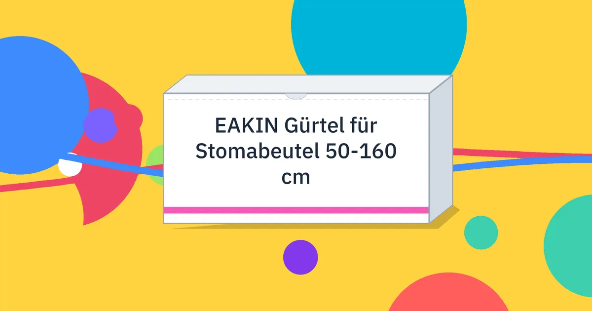Symbolbild: Packung mit der Aufschrift EAKIN Gürtel für Stomabeutel 50-160 cm (PZN 05494426) – Verfügbarkeit und Bezug in Apotheken in Frankfurt am Main