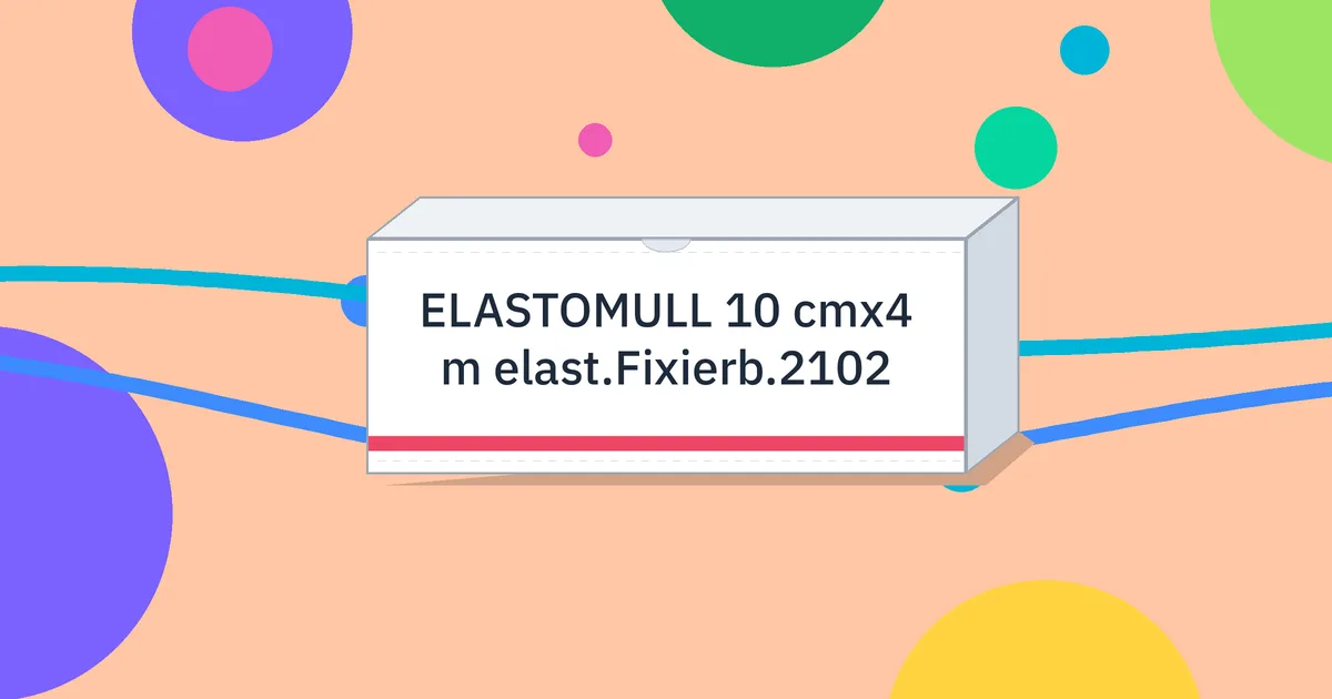 Symbolbild: Packung mit der Aufschrift ELASTOMULL 10 cmx4 m elast.Fixierb.2102 (PZN 05529366) – Verfügbarkeit und Bezug in Apotheken in Frankfurt am Main