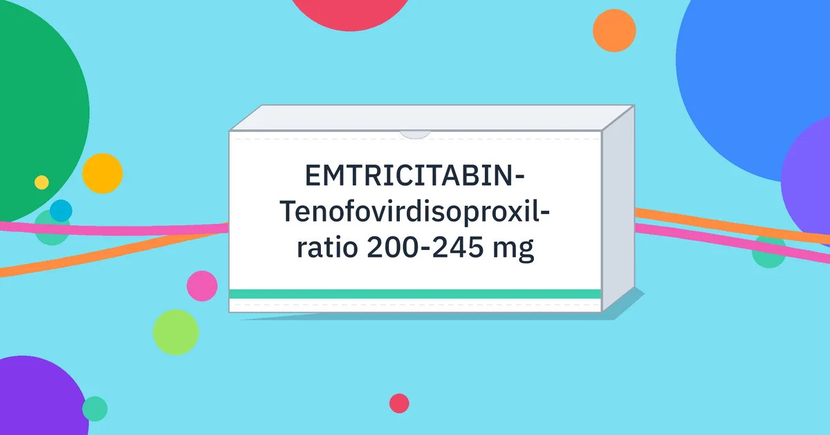 Symbolbild: Packung mit der Aufschrift EMTRICITABIN-Tenofovirdisoproxil-ratio 200-245 mg (PZN 12724430) – Verfügbarkeit und Bezug in Apotheken in Frankfurt am Main