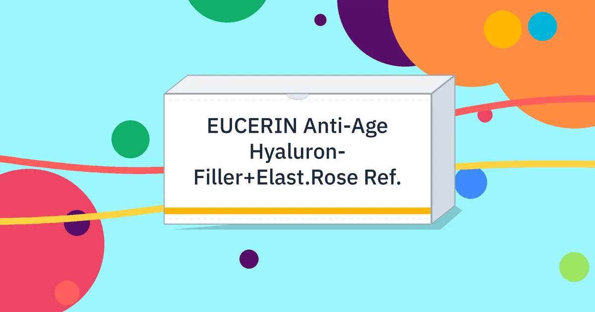 Symbolbild: Packung mit der Aufschrift EUCERIN Anti-Age Hyaluron-Filler+Elast.Rose Ref. (PZN 19708434) – Verfügbarkeit und Bezug in Apotheken in Frankfurt am Main