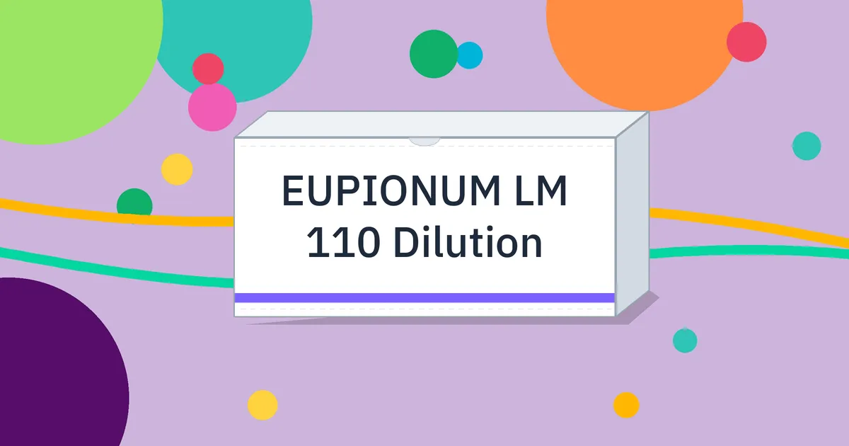 Symbolbild: Packung mit der Aufschrift EUPIONUM LM 110 Dilution (PZN 13483997) – Verfügbarkeit und Bezug in Apotheken in Frankfurt am Main