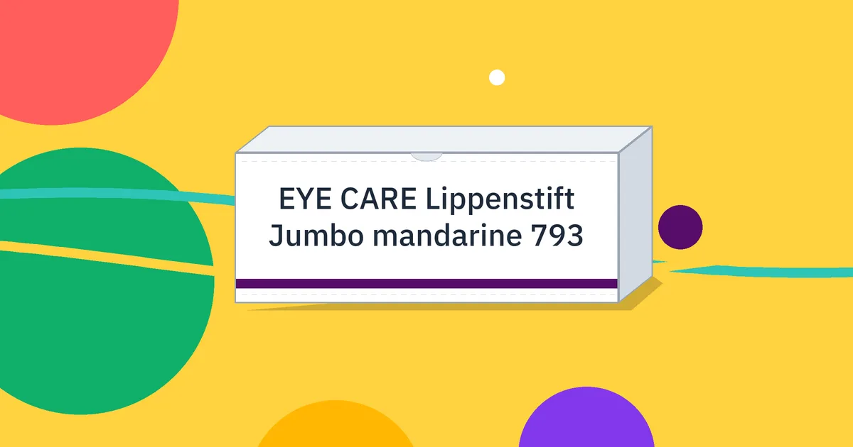 Symbolbild: Packung mit der Aufschrift EYE CARE Lippenstift Jumbo mandarine 793 (PZN 20582493) – Verfügbarkeit und Bezug in Apotheken in Frankfurt am Main