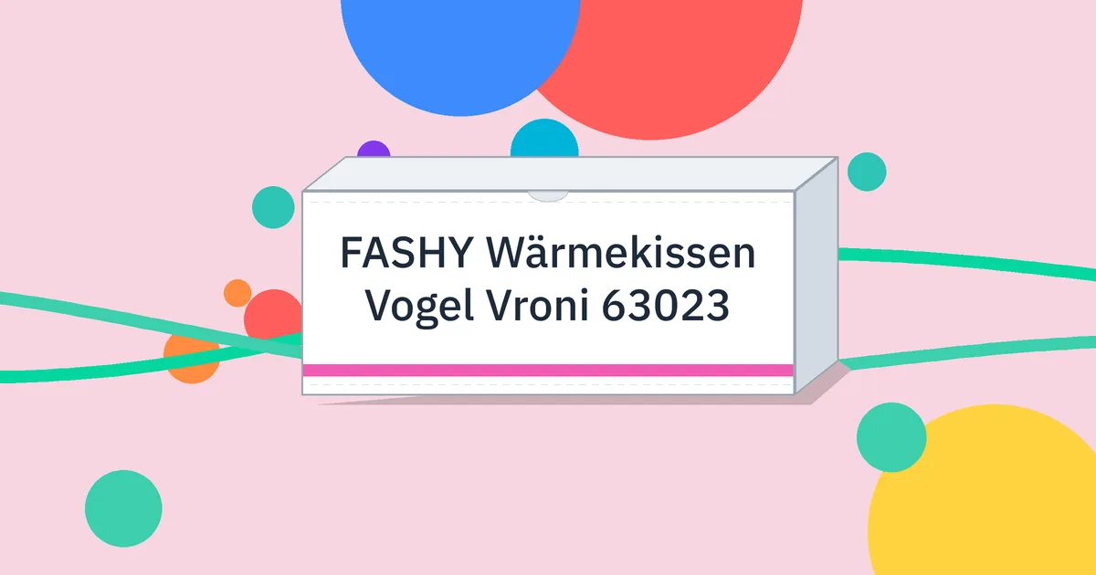 Symbolbild: Packung mit der Aufschrift FASHY Wärmekissen Vogel Vroni 63023 (PZN 13157476) – Verfügbarkeit und Bezug in Apotheken in Frankfurt am Main