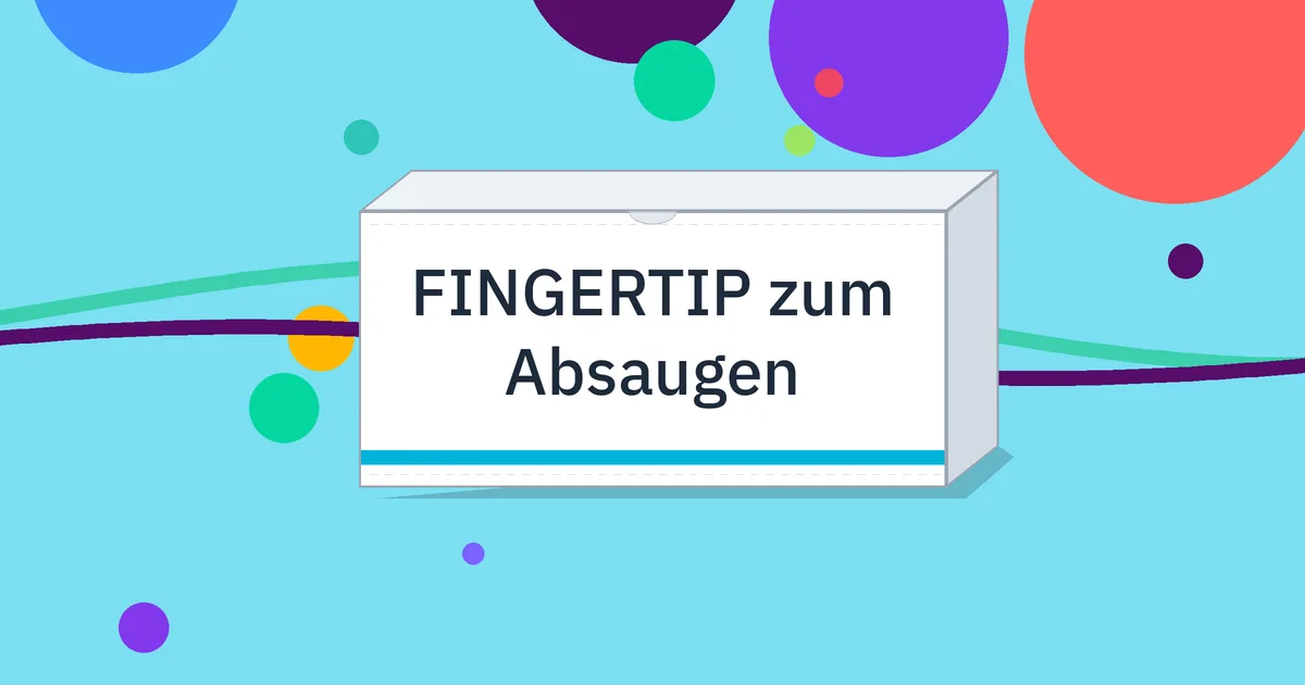 Symbolbild: Packung mit der Aufschrift FINGERTIP zum Absaugen (PZN 03201041) – Verfügbarkeit und Bezug in Apotheken in Frankfurt am Main