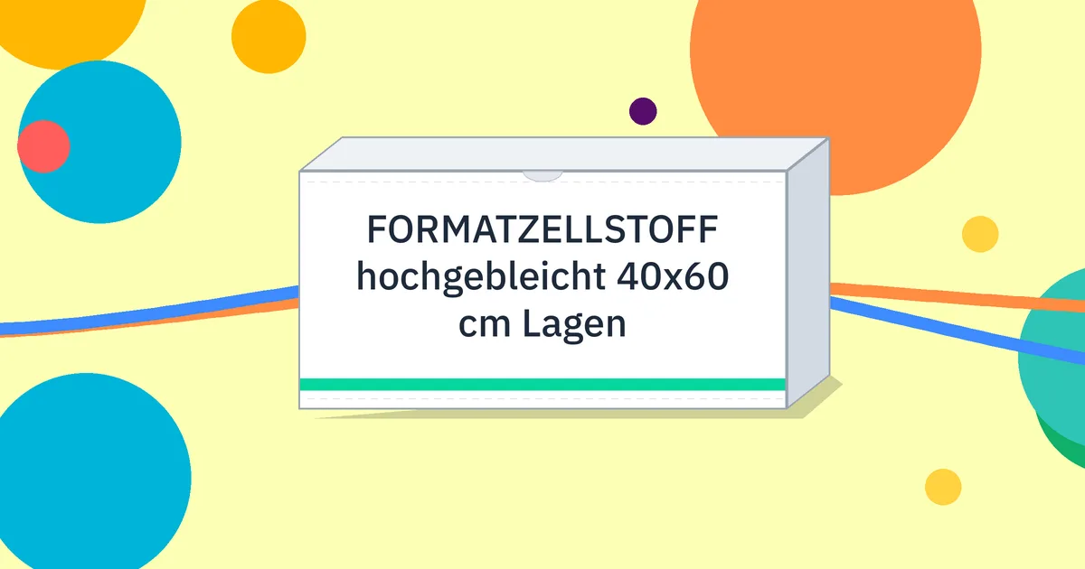 Symbolbild: Packung mit der Aufschrift FORMATZELLSTOFF hochgebleicht 40x60 cm Lagen (PZN 12421178) – Verfügbarkeit und Bezug in Apotheken in Frankfurt am Main