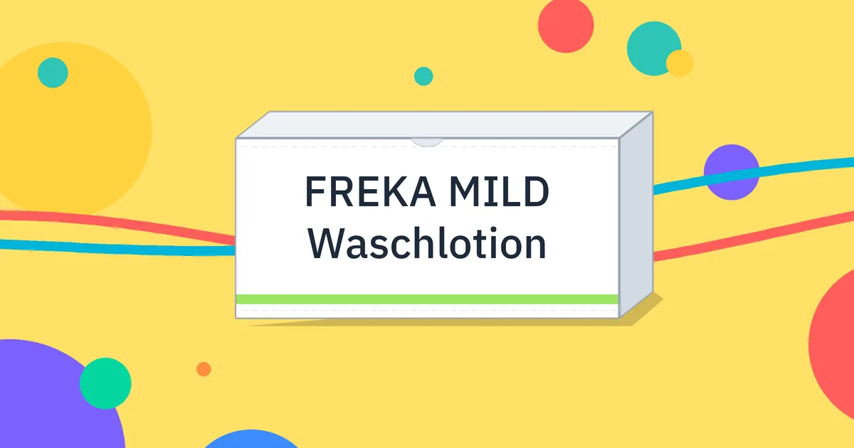 Symbolbild: Packung mit der Aufschrift FREKA MILD Waschlotion (PZN 07413490) – Verfügbarkeit und Bezug in Apotheken in Frankfurt am Main