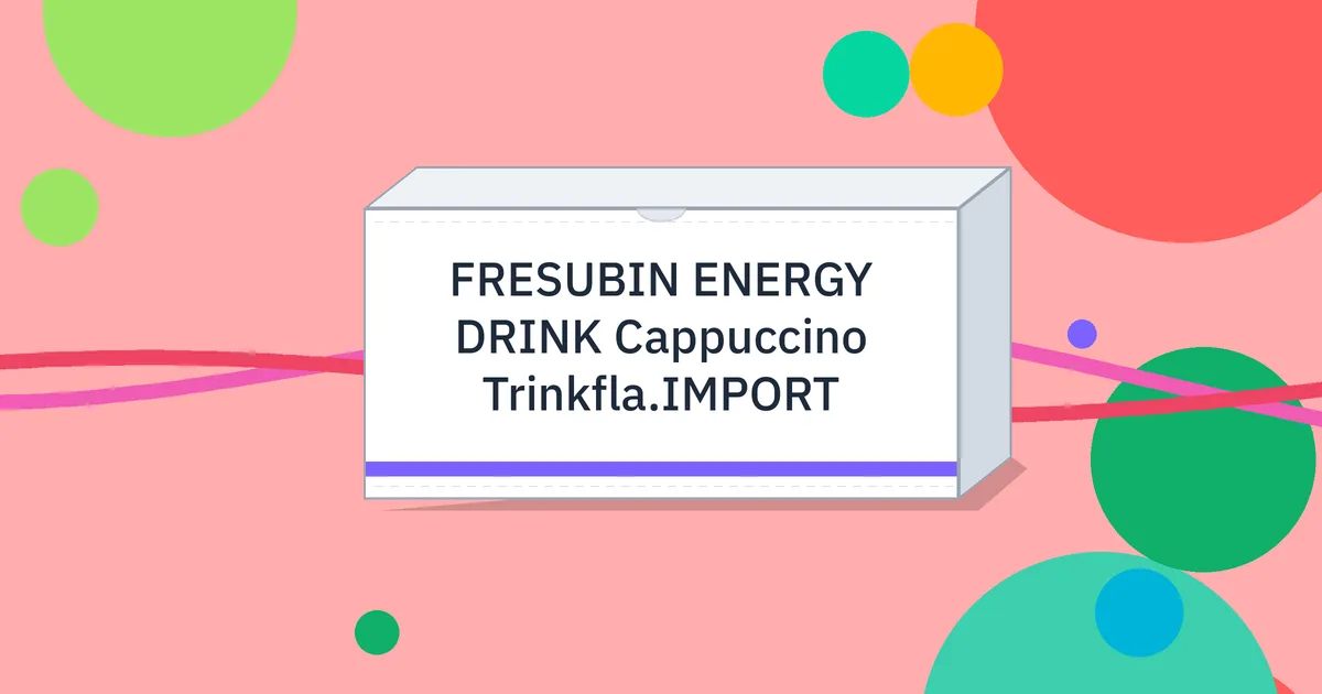 Symbolbild: Packung mit der Aufschrift FRESUBIN ENERGY DRINK Cappuccino Trinkfla.IMPORT (PZN 19492388) – Verfügbarkeit und Bezug in Apotheken in Frankfurt am Main