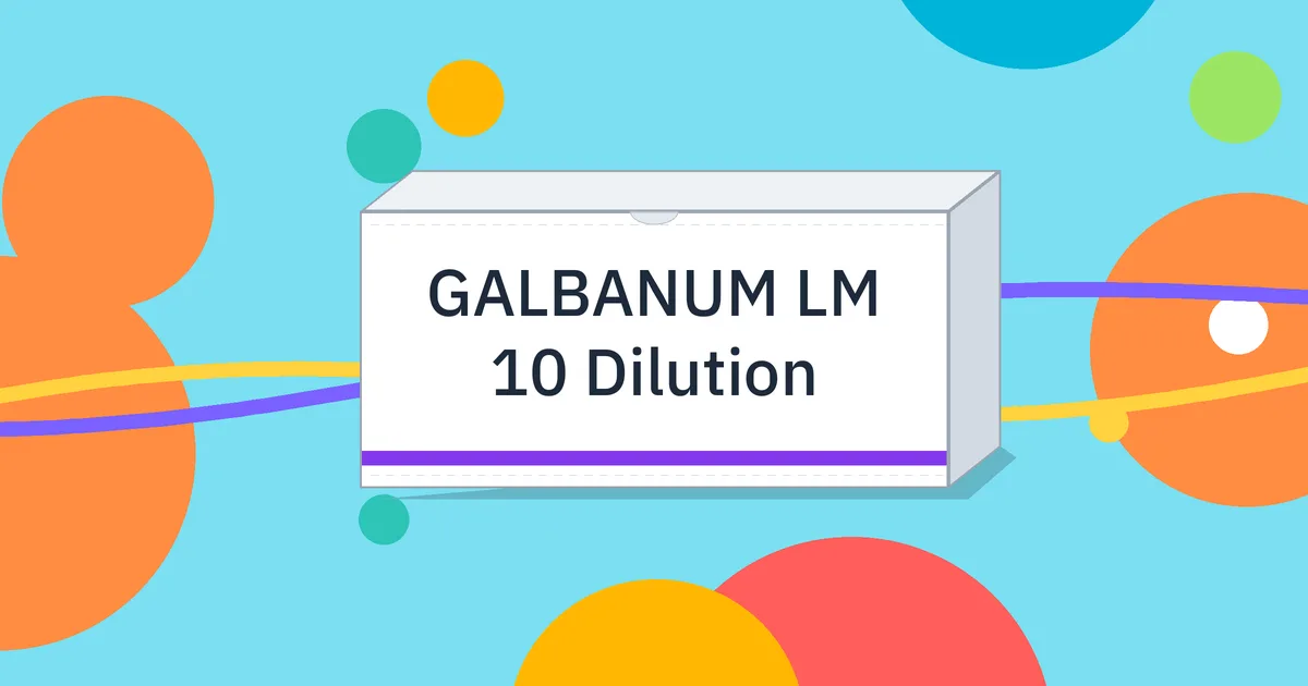 Symbolbild: Packung mit der Aufschrift GALBANUM LM 10 Dilution (PZN 13495262) – Verfügbarkeit und Bezug in Apotheken in Frankfurt am Main