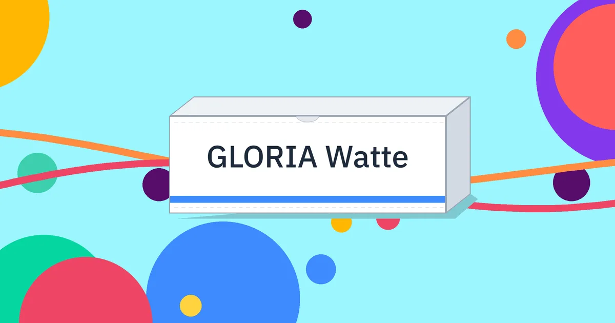 Symbolbild: Packung mit der Aufschrift GLORIA Watte (PZN 13714422) – Verfügbarkeit und Bezug in Apotheken in Frankfurt am Main
