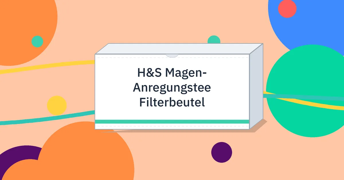Symbolbild: Packung mit der Aufschrift H&S Magen-Anregungstee Filterbeutel (PZN 18001750) – Verfügbarkeit und Bezug in Apotheken in Frankfurt am Main