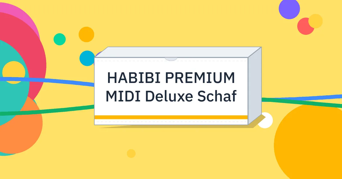 Symbolbild: Packung mit der Aufschrift HABIBI PREMIUM MIDI Deluxe Schaf (PZN 18749247) – Verfügbarkeit und Bezug in Apotheken in Frankfurt am Main
