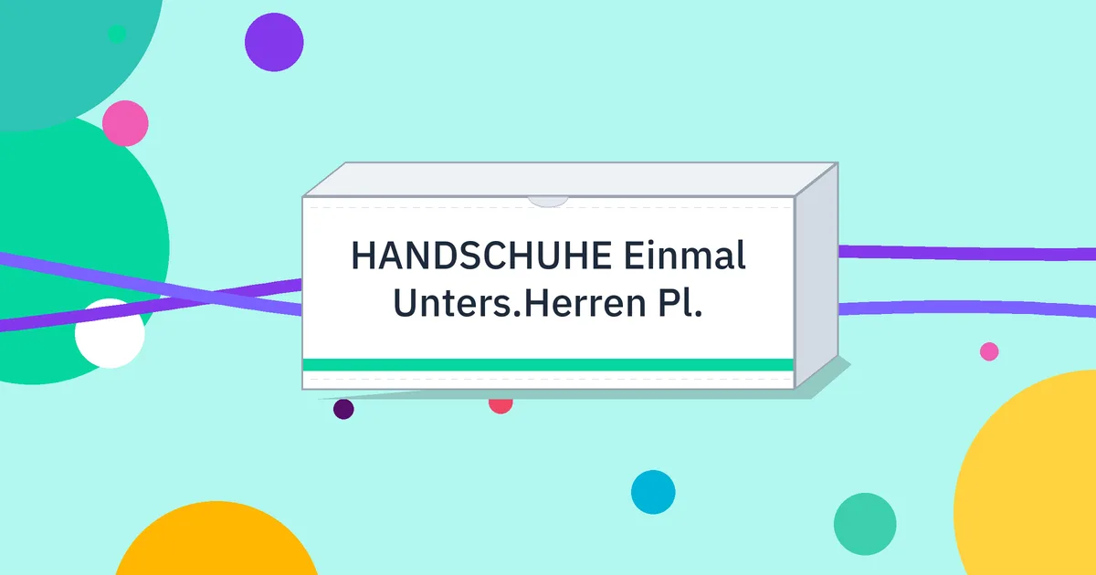 Symbolbild: Packung mit der Aufschrift HANDSCHUHE Einmal Unters.Herren Pl. (PZN 01963479) – Verfügbarkeit und Bezug in Apotheken in Frankfurt am Main