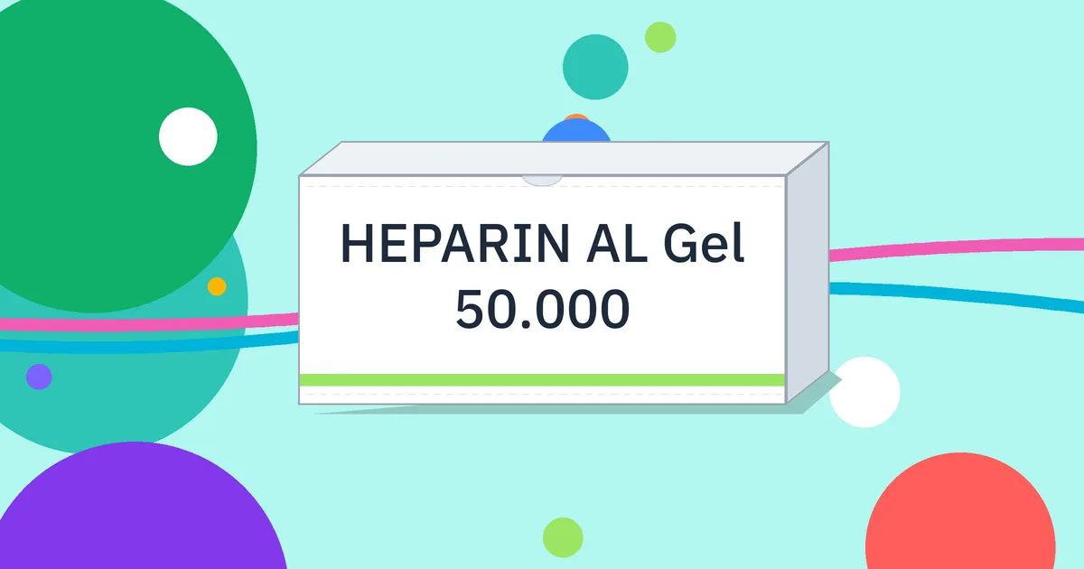 Symbolbild: Packung mit der Aufschrift HEPARIN AL Gel 50.000 (PZN 04668315) – Verfügbarkeit und Bezug in Apotheken in Frankfurt am Main