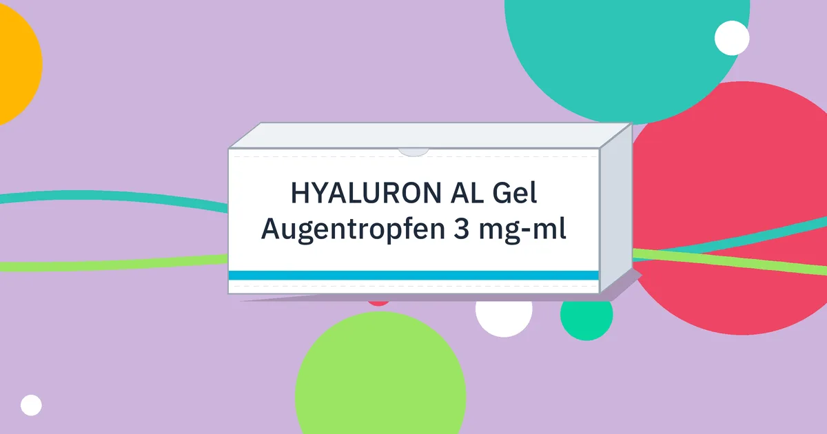 Symbolbild: Packung mit der Aufschrift HYALURON AL Gel Augentropfen 3 mg-ml (PZN 17844699) – Verfügbarkeit und Bezug in Apotheken in Frankfurt am Main