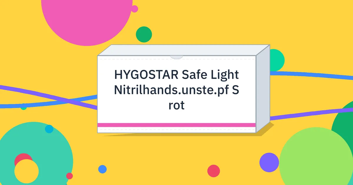 Symbolbild: Packung mit der Aufschrift HYGOSTAR Safe Light Nitrilhands.unste.pf S rot (PZN 20775157) – Verfügbarkeit und Bezug in Apotheken in Frankfurt am Main