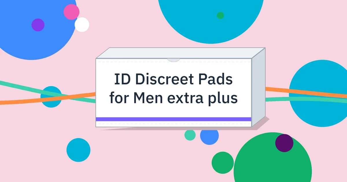 Symbolbild: Packung mit der Aufschrift ID Discreet Pads for Men extra plus (PZN 19489446) – Verfügbarkeit und Bezug in Apotheken in Frankfurt am Main