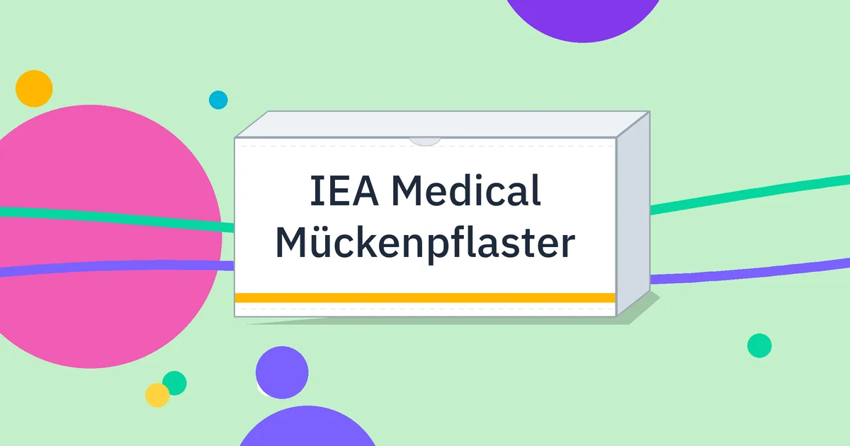 Symbolbild: Packung mit der Aufschrift IEA Medical Mückenpflaster (PZN 20635982) – Verfügbarkeit und Bezug in Apotheken in Frankfurt am Main