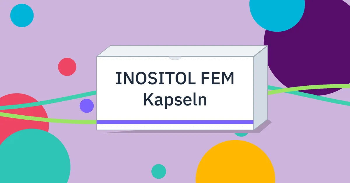 Symbolbild: Packung mit der Aufschrift INOSITOL FEM Kapseln (PZN 17823160) – Verfügbarkeit und Bezug in Apotheken in Frankfurt am Main