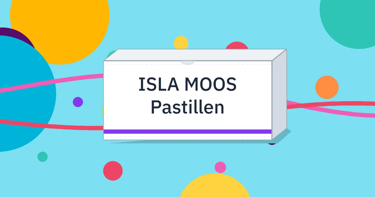 Symbolbild: Packung mit der Aufschrift ISLA MOOS Pastillen (PZN 03126523) – Verfügbarkeit und Bezug in Apotheken in Frankfurt am Main
