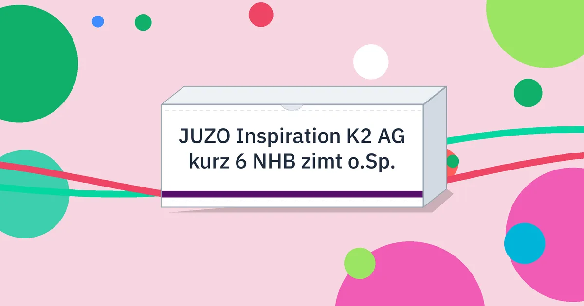Symbolbild: Packung mit der Aufschrift JUZO Inspiration K2 AG kurz 6 NHB zimt o.Sp. (PZN 14923406) – Verfügbarkeit und Bezug in Apotheken in Frankfurt am Main