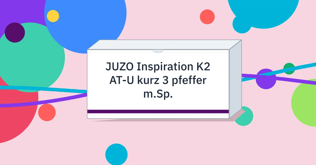 Symbolbild: Packung mit der Aufschrift JUZO Inspiration K2 AT-U kurz 3 pfeffer m.Sp. (PZN 14929142) – Verfügbarkeit und Bezug in Apotheken in Frankfurt am Main