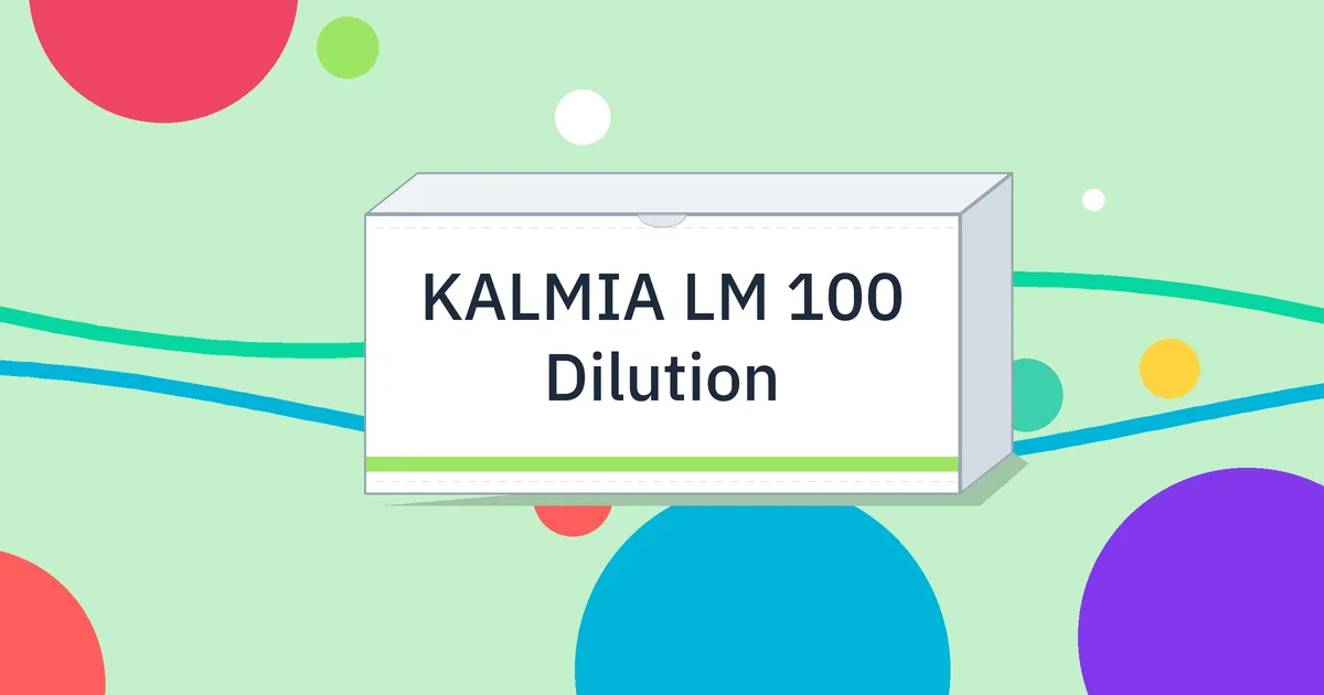 Symbolbild: Packung mit der Aufschrift KALMIA LM 100 Dilution (PZN 12927860) – Verfügbarkeit und Bezug in Apotheken in Frankfurt am Main