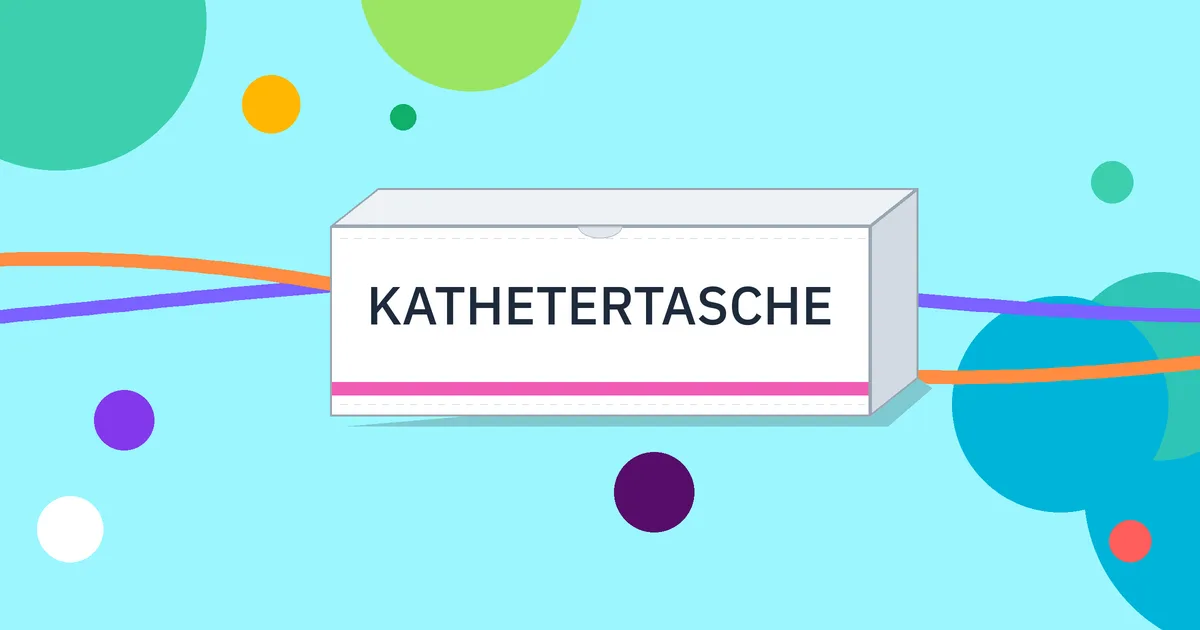 Symbolbild: Packung mit der Aufschrift KATHETERTASCHE (PZN 14309913) – Verfügbarkeit und Bezug in Apotheken in Frankfurt am Main