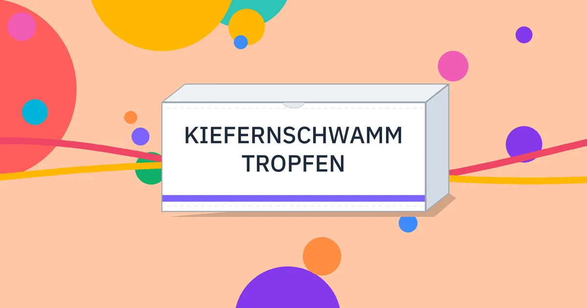 Symbolbild: Packung mit der Aufschrift KIEFERNSCHWAMM TROPFEN (PZN 15231053) – Verfügbarkeit und Bezug in Apotheken in Frankfurt am Main