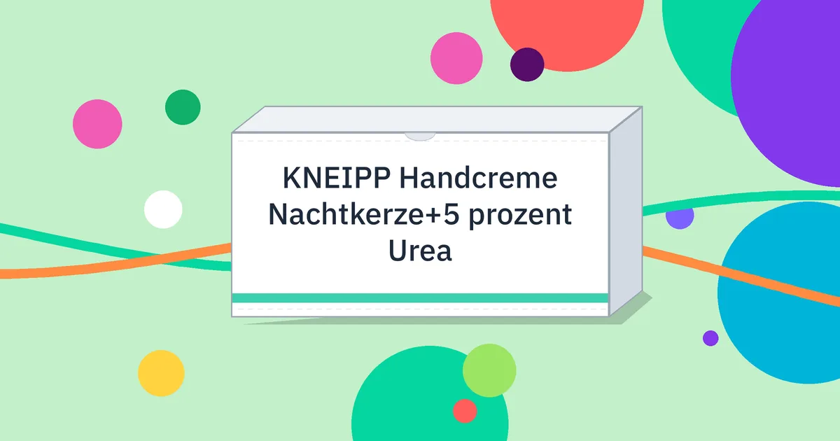 Symbolbild: Packung mit der Aufschrift KNEIPP Handcreme Nachtkerze+5 prozent Urea (PZN 09101961) – Verfügbarkeit und Bezug in Apotheken in Frankfurt am Main