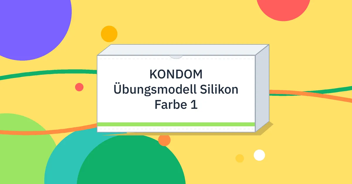 Symbolbild: Packung mit der Aufschrift KONDOM Übungsmodell Silikon Farbe 1 (PZN 05451405) – Verfügbarkeit und Bezug in Apotheken in Frankfurt am Main