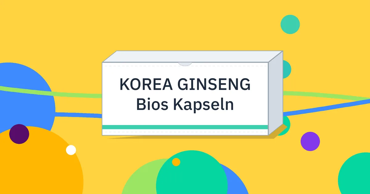 Symbolbild: Packung mit der Aufschrift KOREA GINSENG Bios Kapseln (PZN 00327149) – Verfügbarkeit und Bezug in Apotheken in Frankfurt am Main